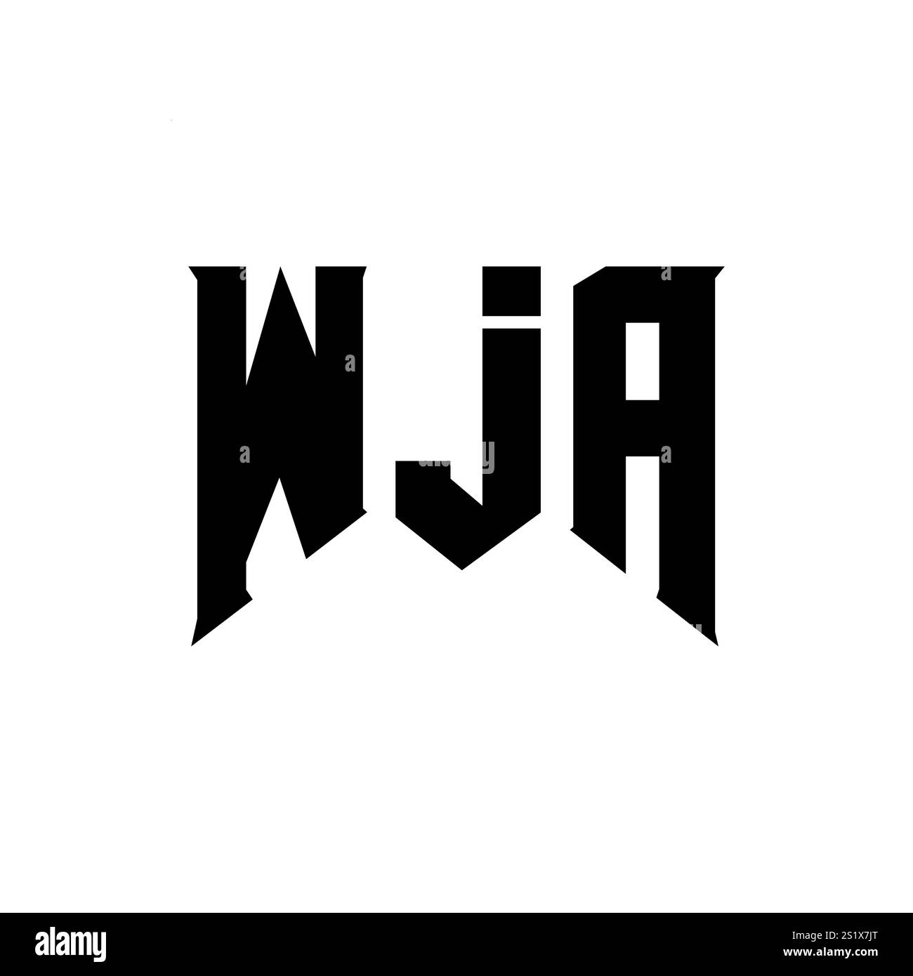 WJA letter logo design for technology company. WJA logo design black ...