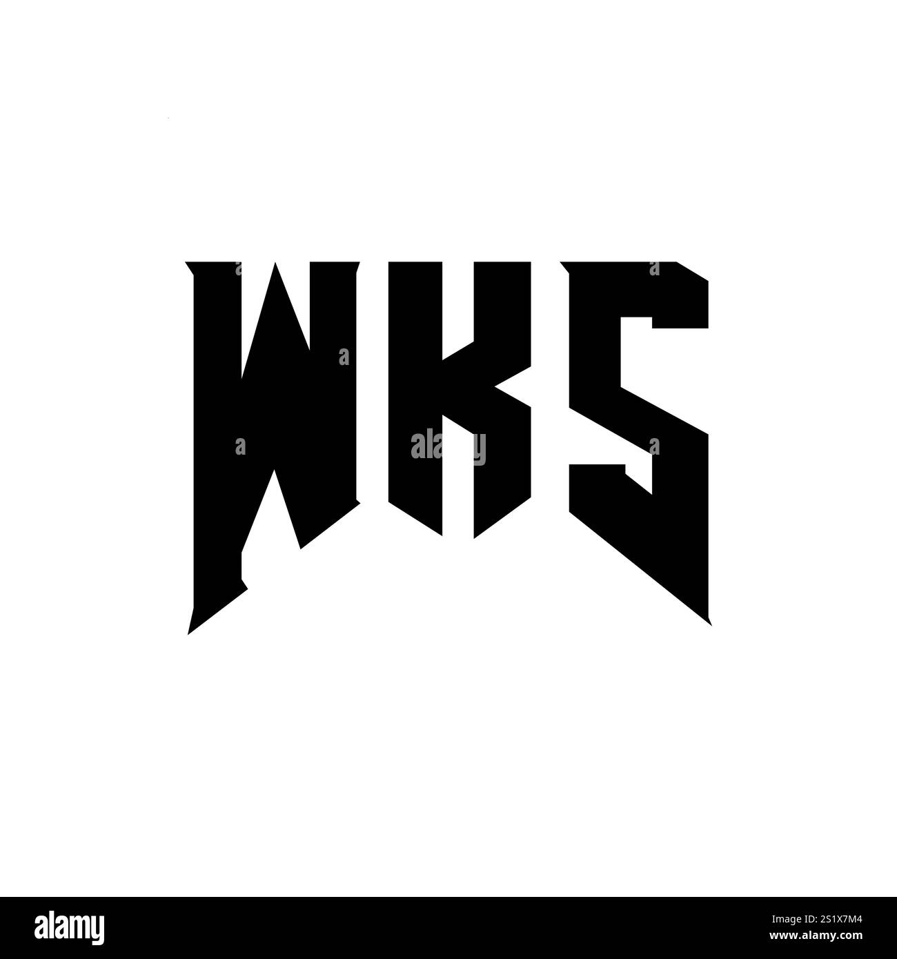 WKS letter logo design for technology company. WKS logo design black ...