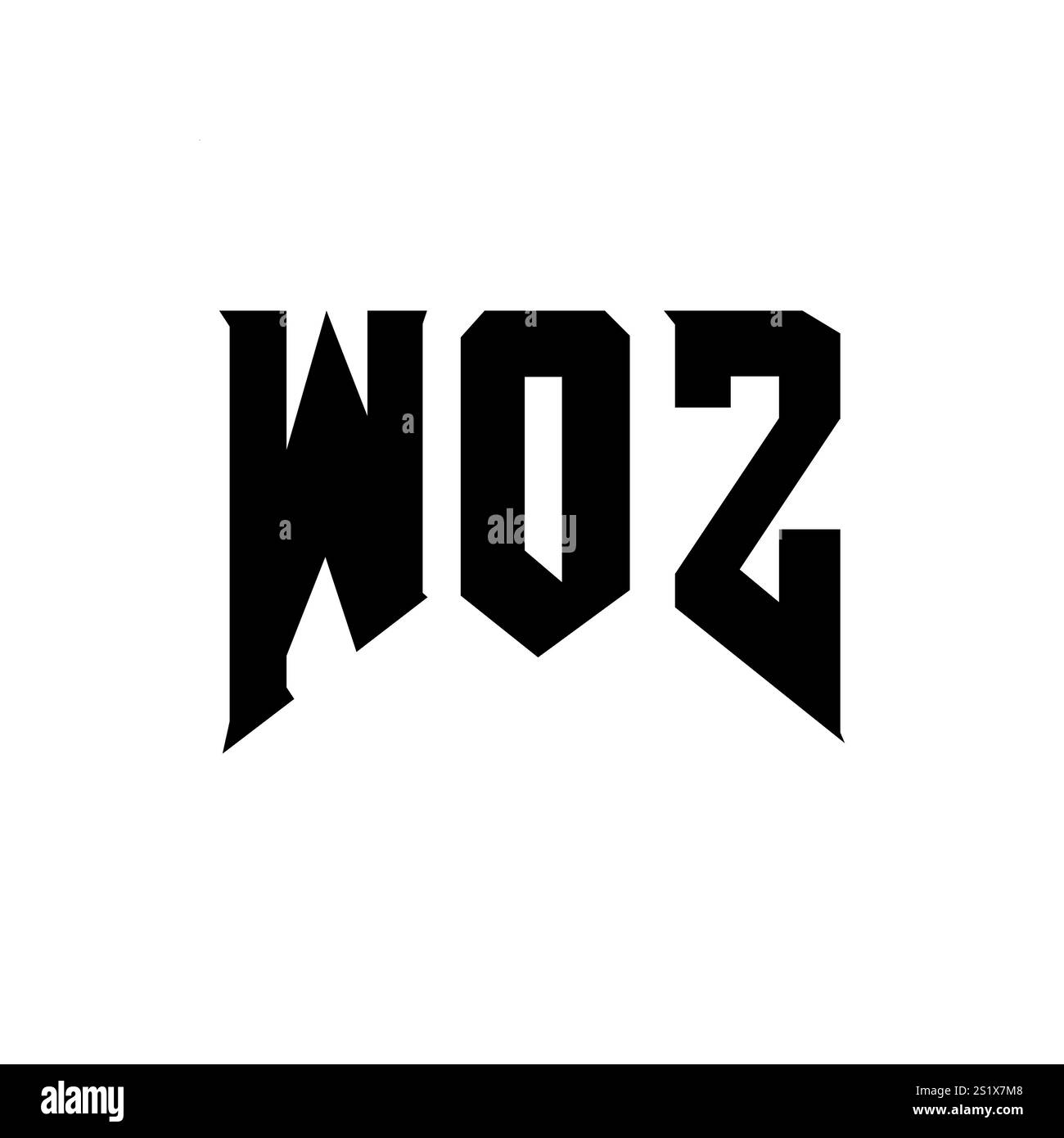 WOZ letter logo design for technology company. WOZ logo design black ...