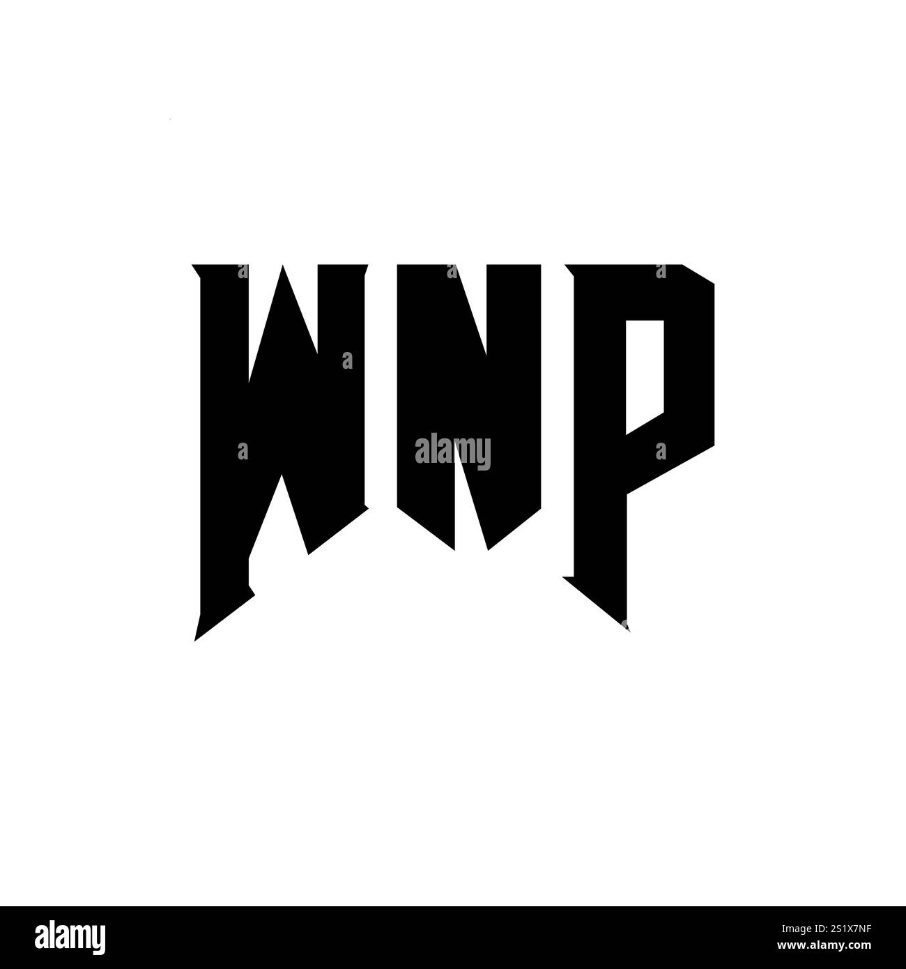 WNP letter logo design for technology company. WNP logo design black ...