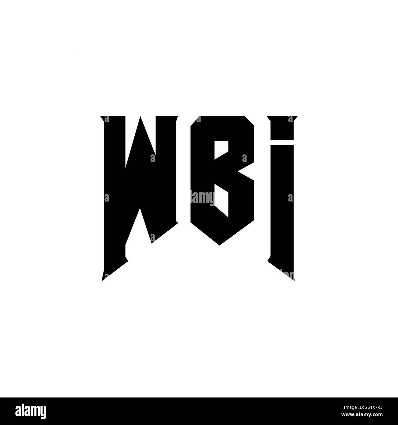 WBI letter logo design for technology company. WBI logo design black ...