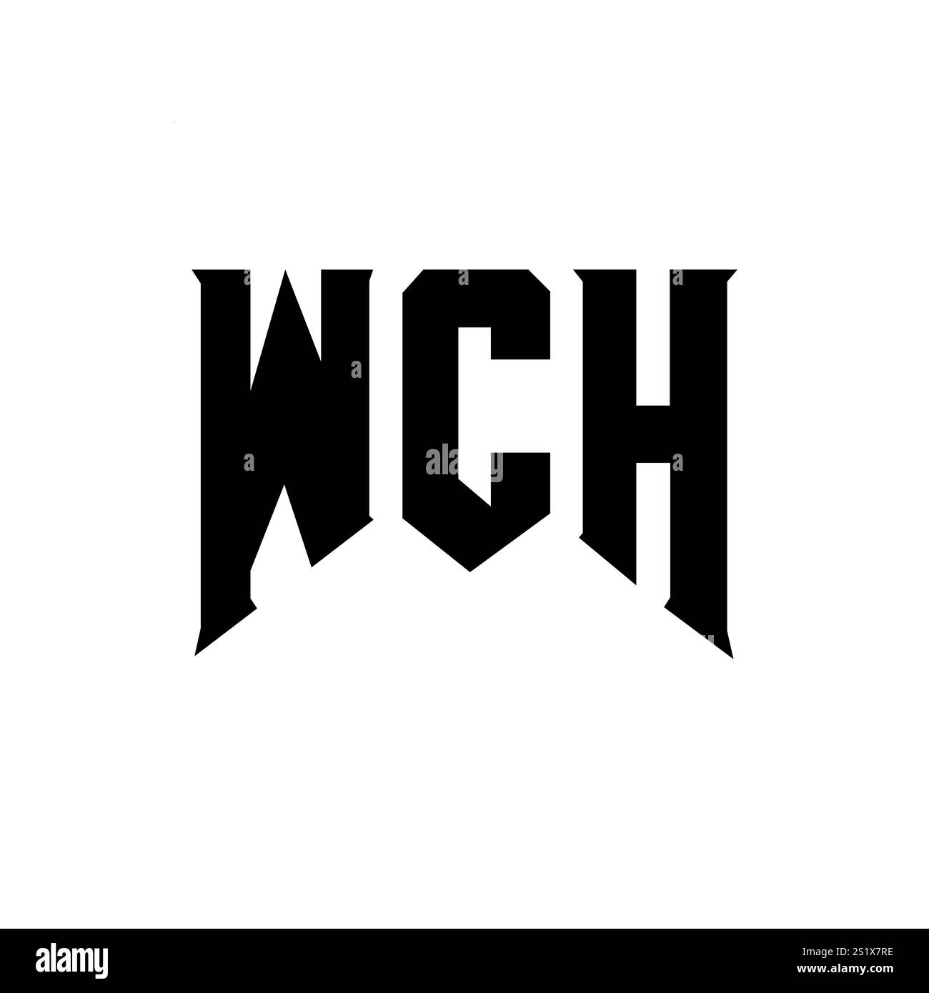 WCH letter logo design for technology company. WCH logo design black ...