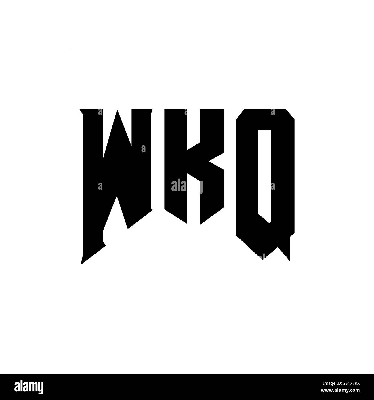 Wkq logo design hi-res stock photography and images - Alamy
