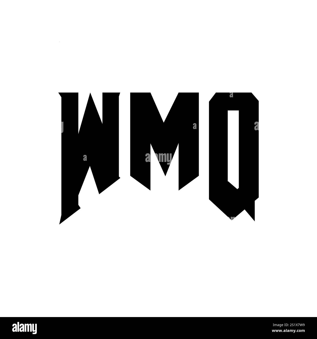 Wmq logo design Stock Vector Images - Alamy