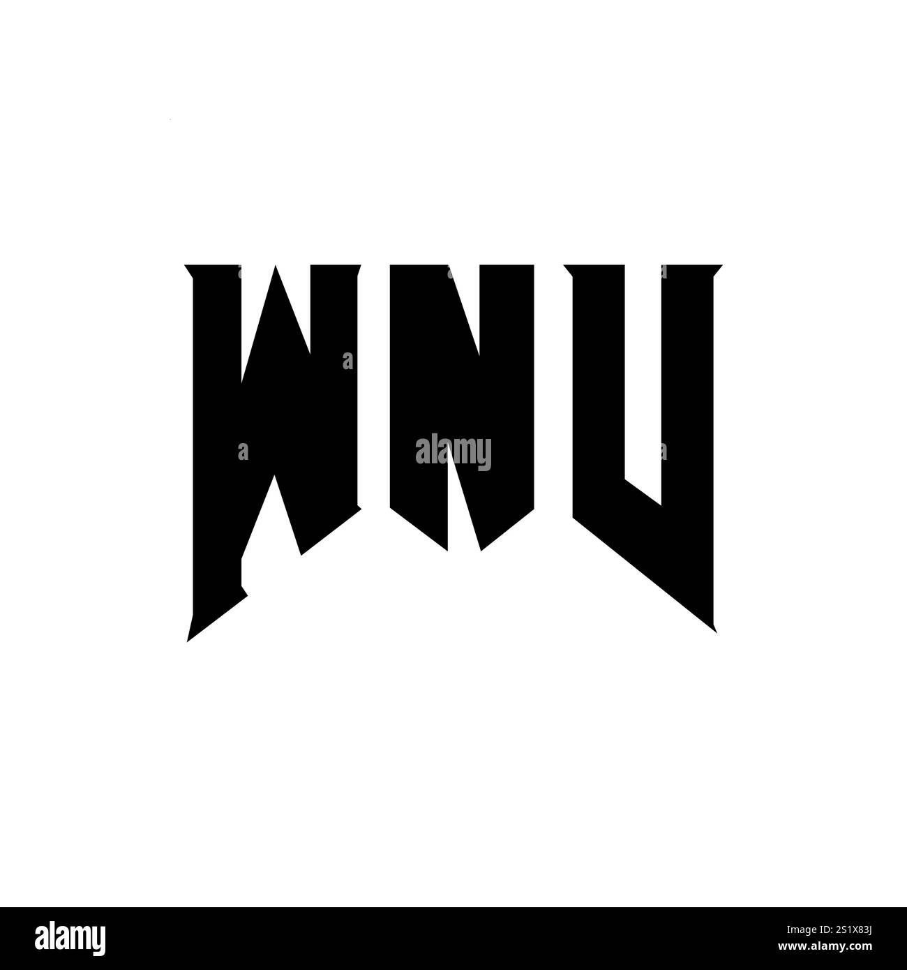 WNV letter logo design for technology company. WNV logo design black ...