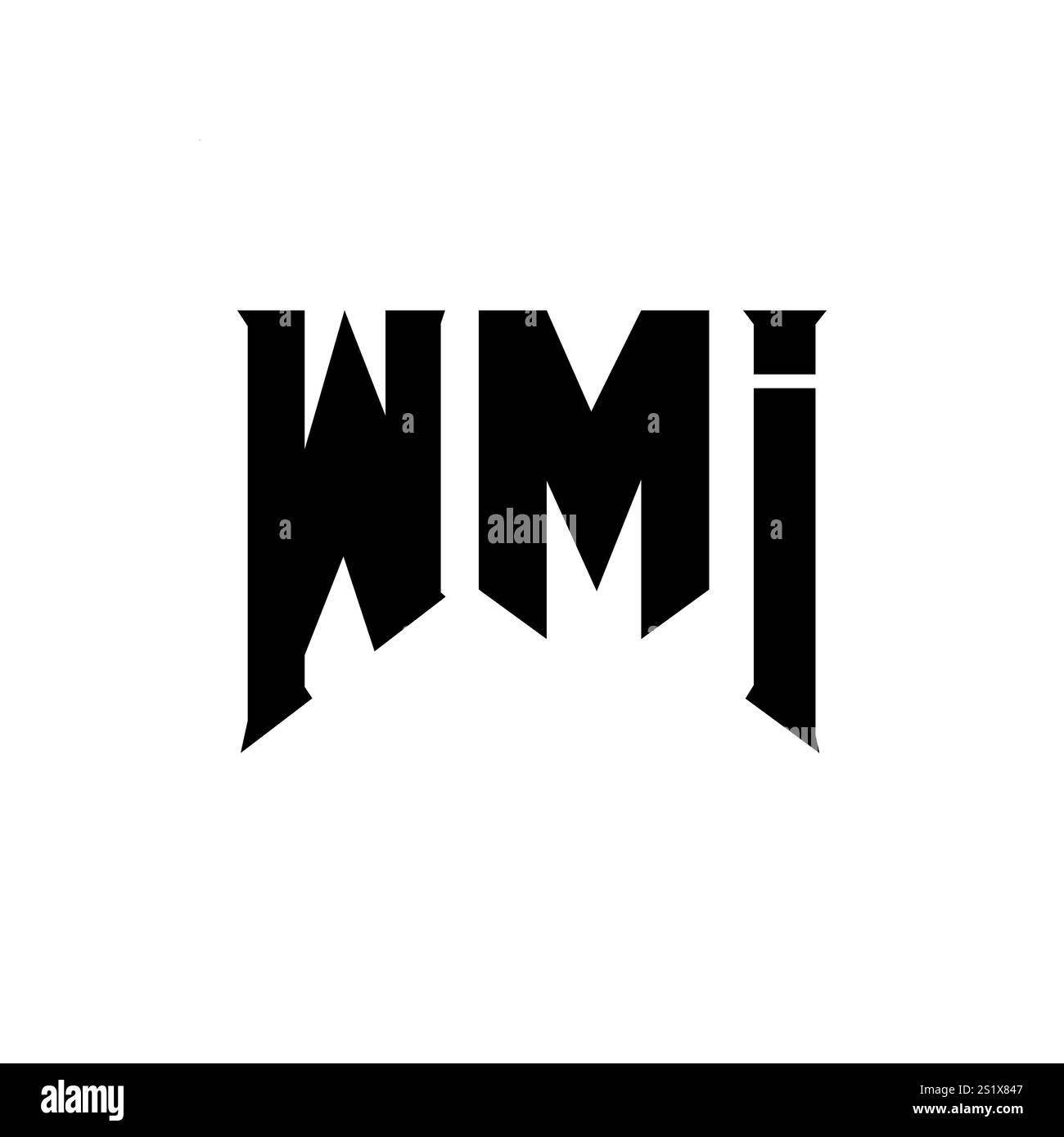 WMI letter logo design for technology company. WMI logo design black ...