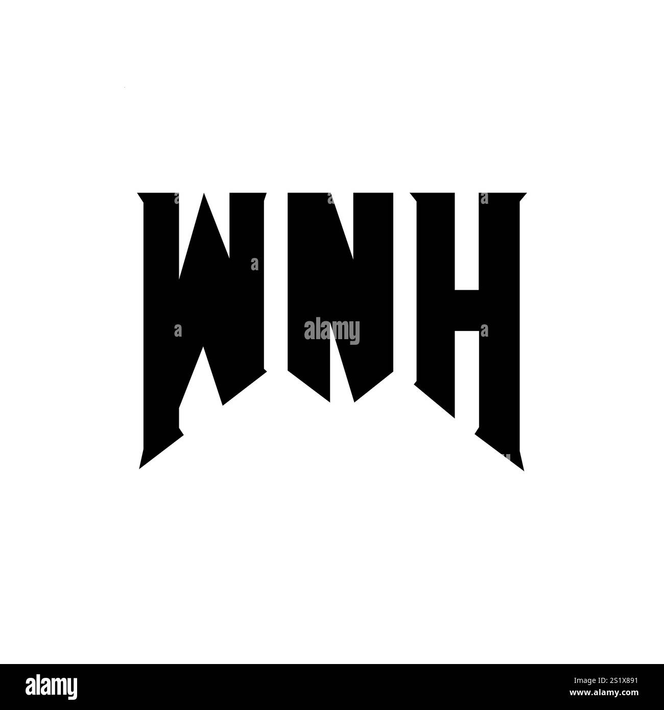 Wnh logo design hi-res stock photography and images - Alamy