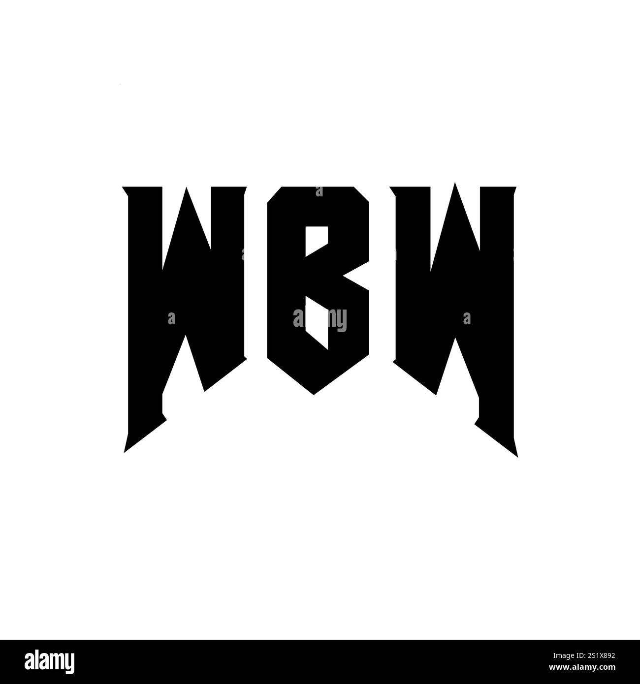 WBW letter logo design for technology company. WBW logo design black ...