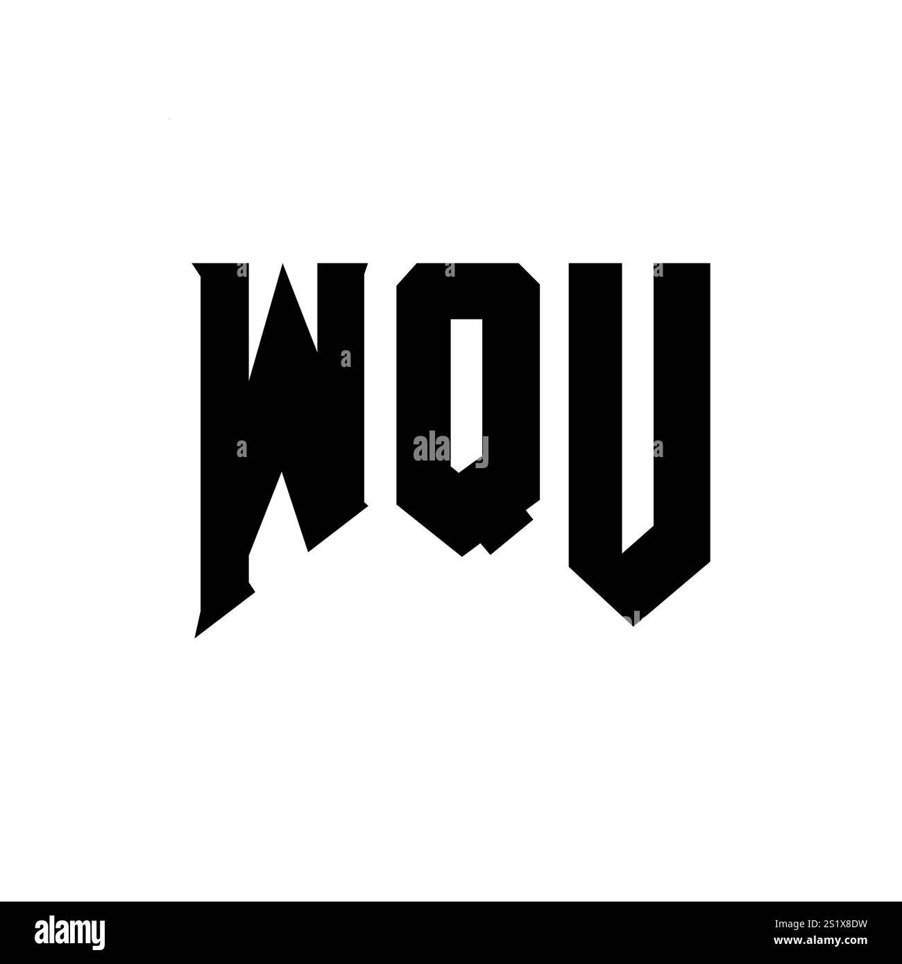 WQU letter logo design for technology company. WQU logo design black ...