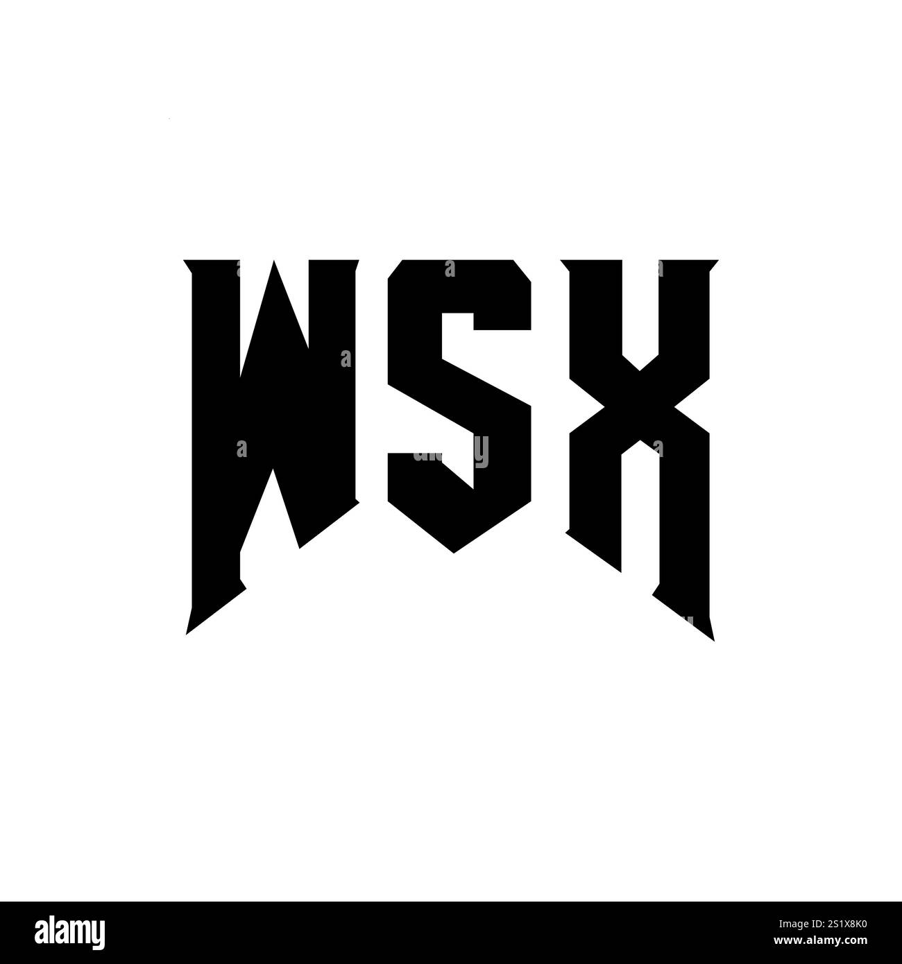 WSX letter logo design for technology company. WSX logo design black ...