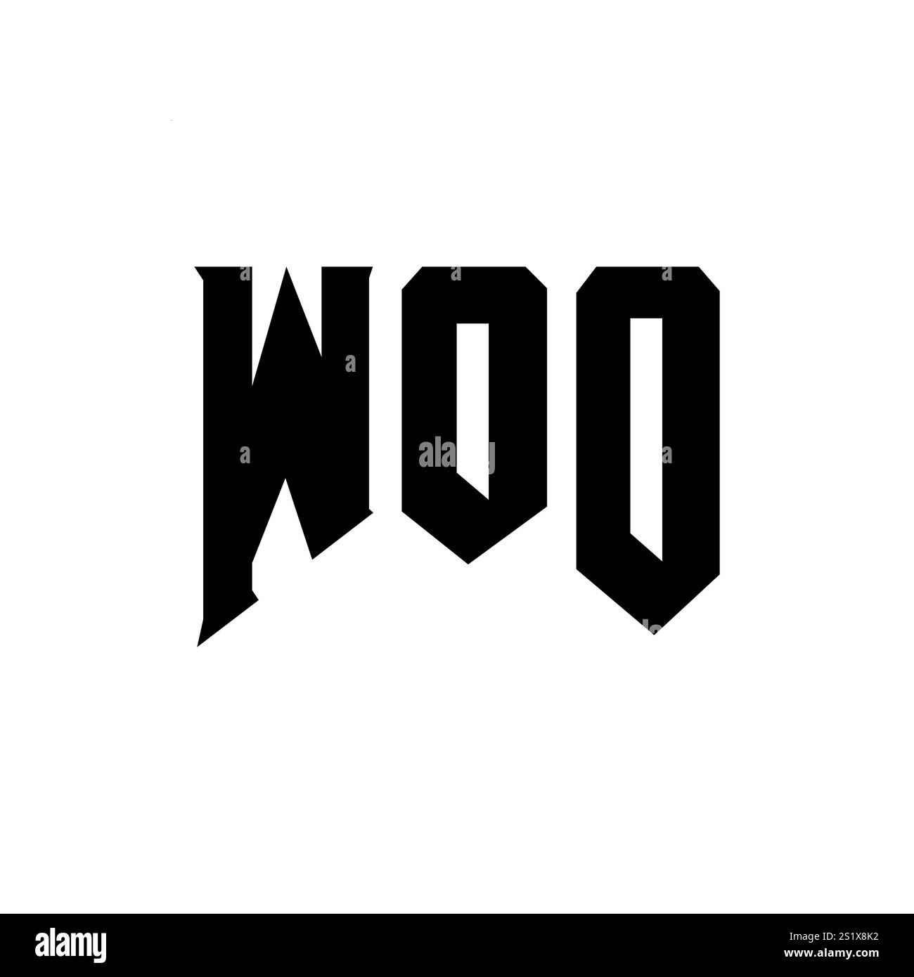 WOO letter logo design for technology company. WOO logo design black ...