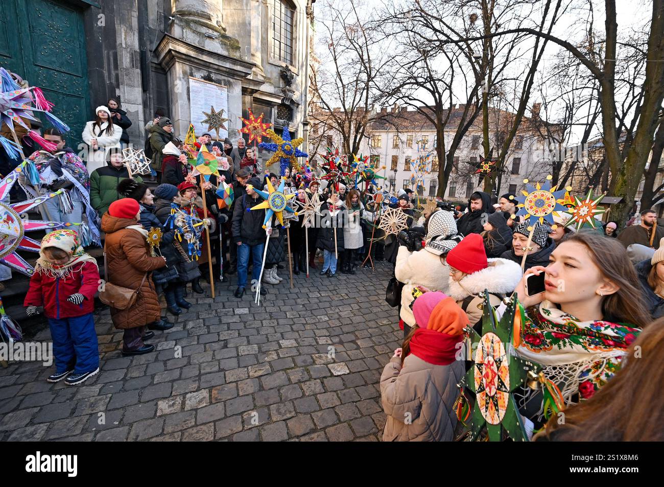 Non Exclusive: LVIV, UKRAINE - DECEMBER 30, 2024 - The procession of ...
