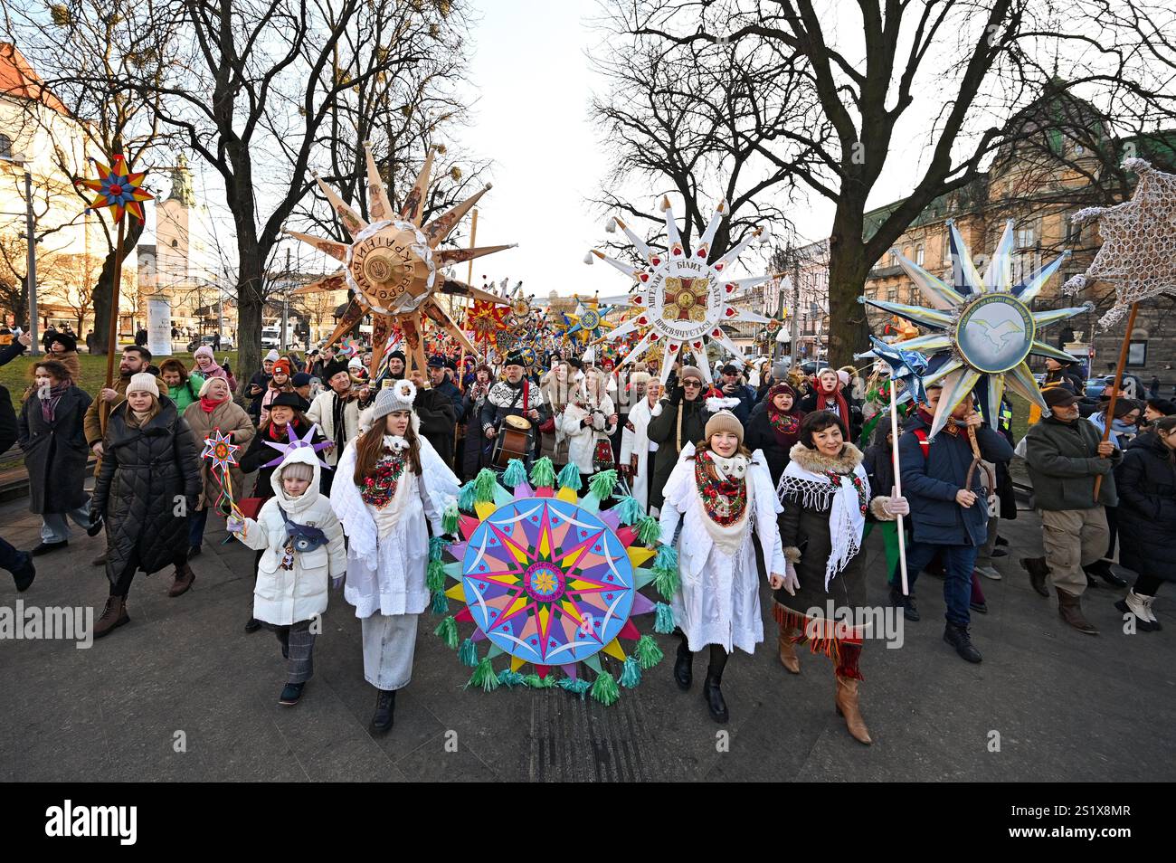 Non Exclusive: LVIV, UKRAINE - DECEMBER 30, 2024 - The procession of ...