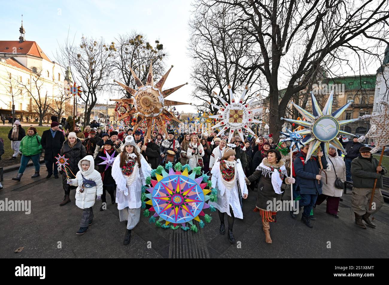 Non Exclusive: LVIV, UKRAINE - DECEMBER 30, 2024 - The procession of ...