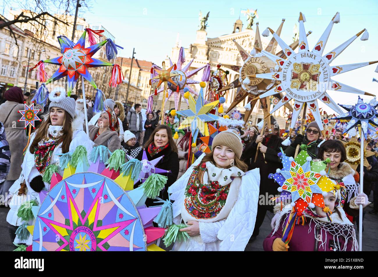 Non Exclusive: LVIV, UKRAINE - DECEMBER 30, 2024 - The procession of ...