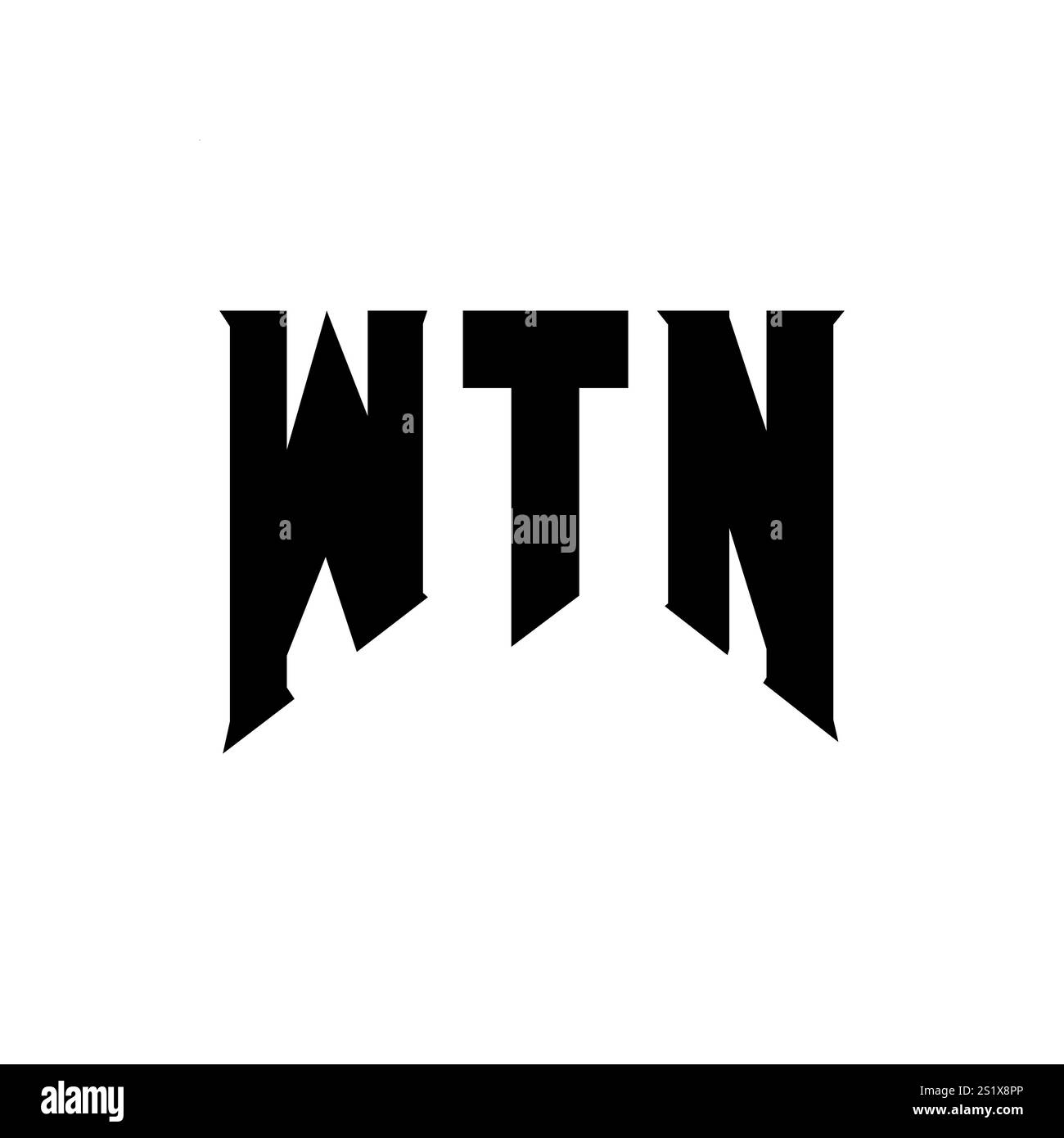 WTN letter logo design for technology company. WTN logo design black ...
