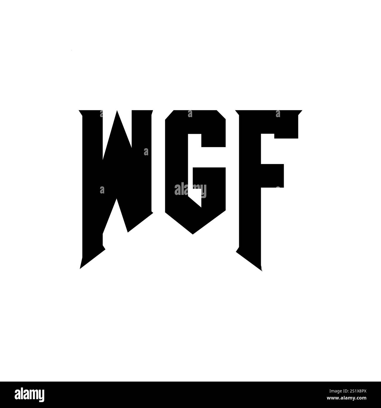 WGF letter logo design for technology company. WGF logo design black ...