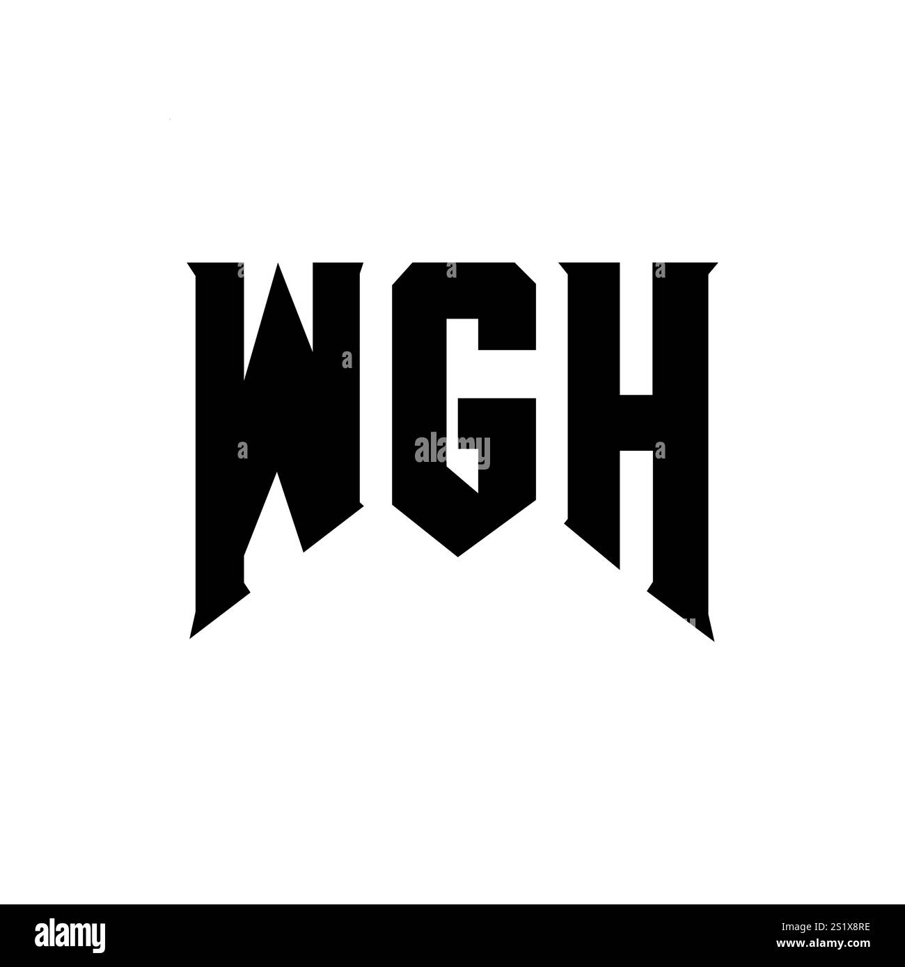 WGH letter logo design for technology company. WGH logo design black ...
