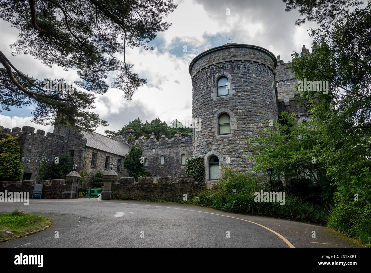 DONEGAL COUNTY, IRELAND – AUGUST 5, 2024: Glenveagh Castle features a ...