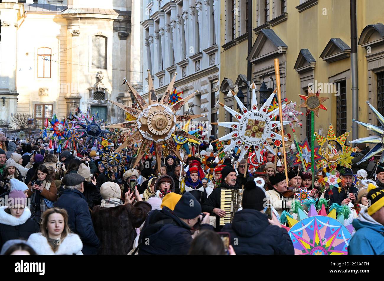 Non Exclusive: LVIV, UKRAINE - DECEMBER 30, 2024 - The procession of ...
