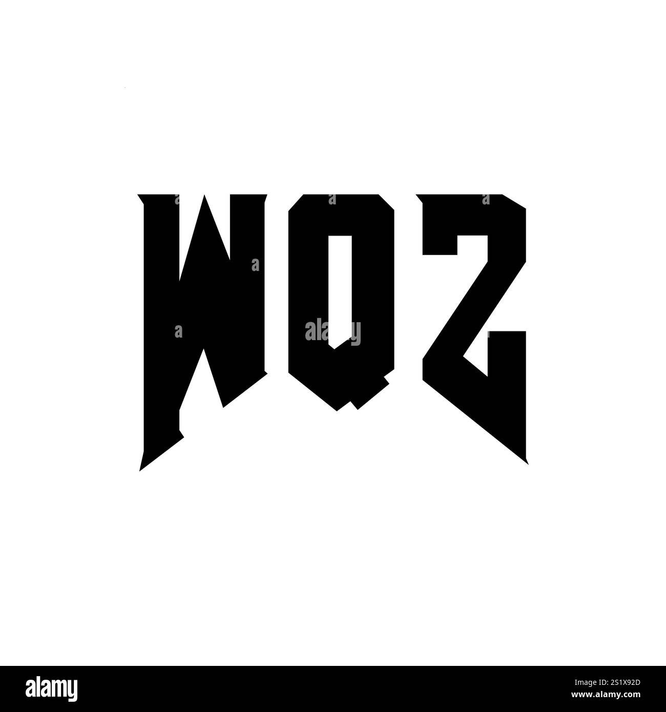 WQZ letter logo design for technology company. WQZ logo design black ...