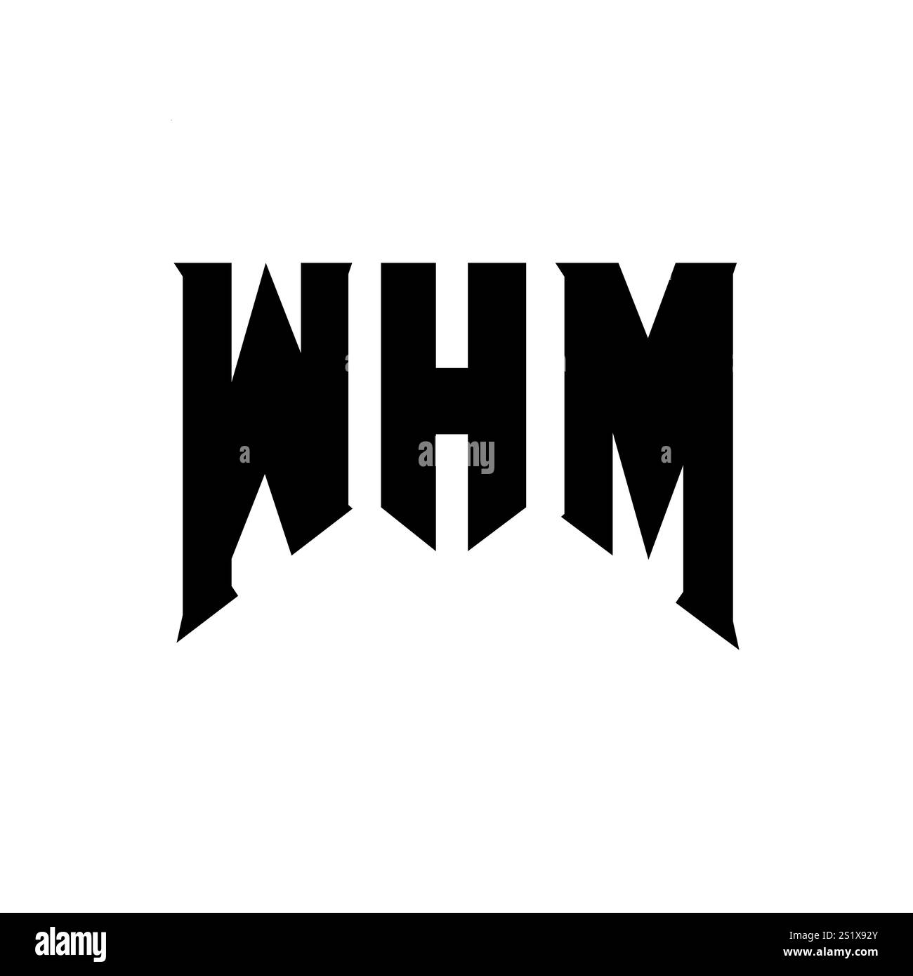 WHM letter logo design for technology company. WHM logo design black ...