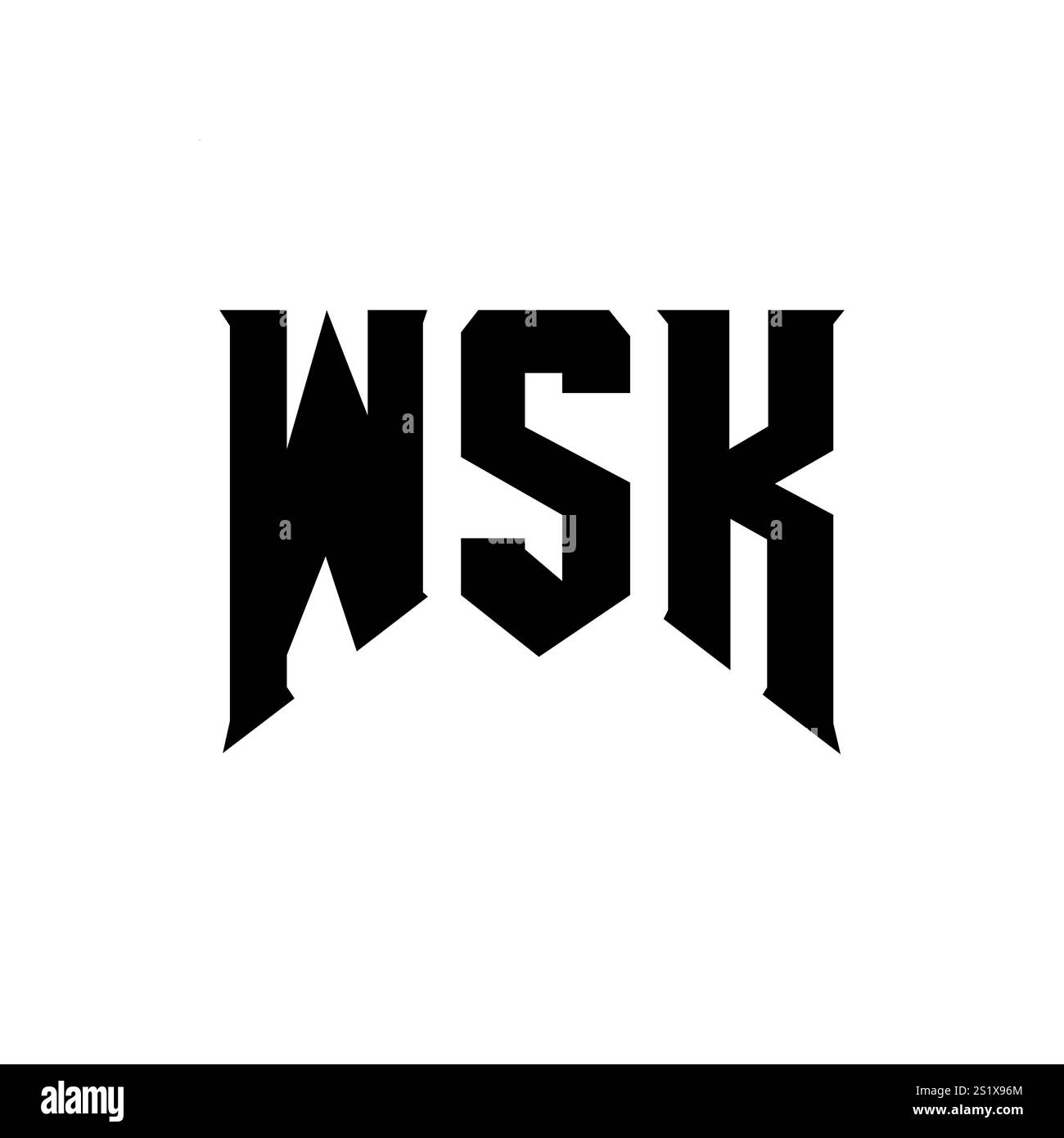 WSK letter logo design for technology company. WSK logo design black ...