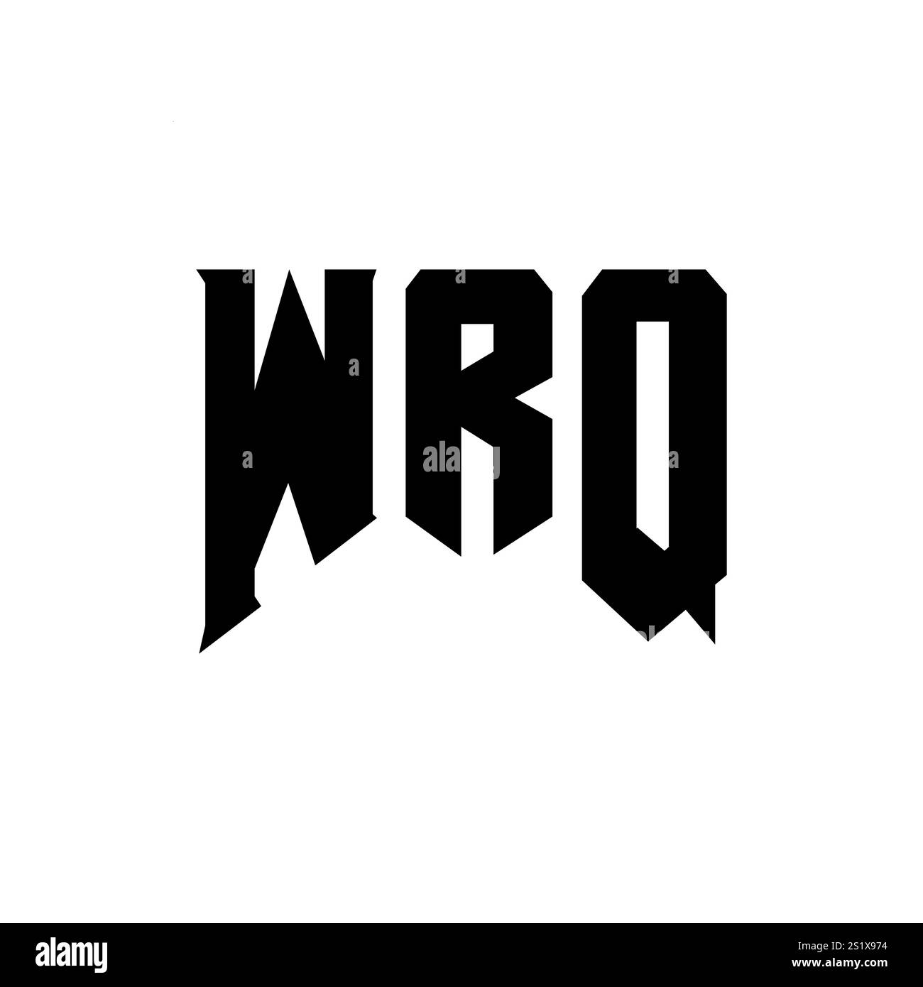 WRQ letter logo design for technology company. WRQ logo design black ...