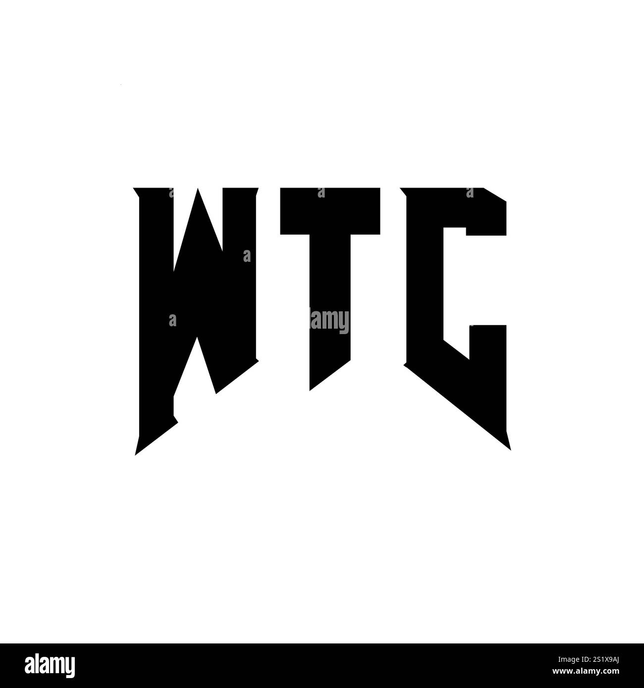 WTC letter logo design for technology company. WTC logo design black ...