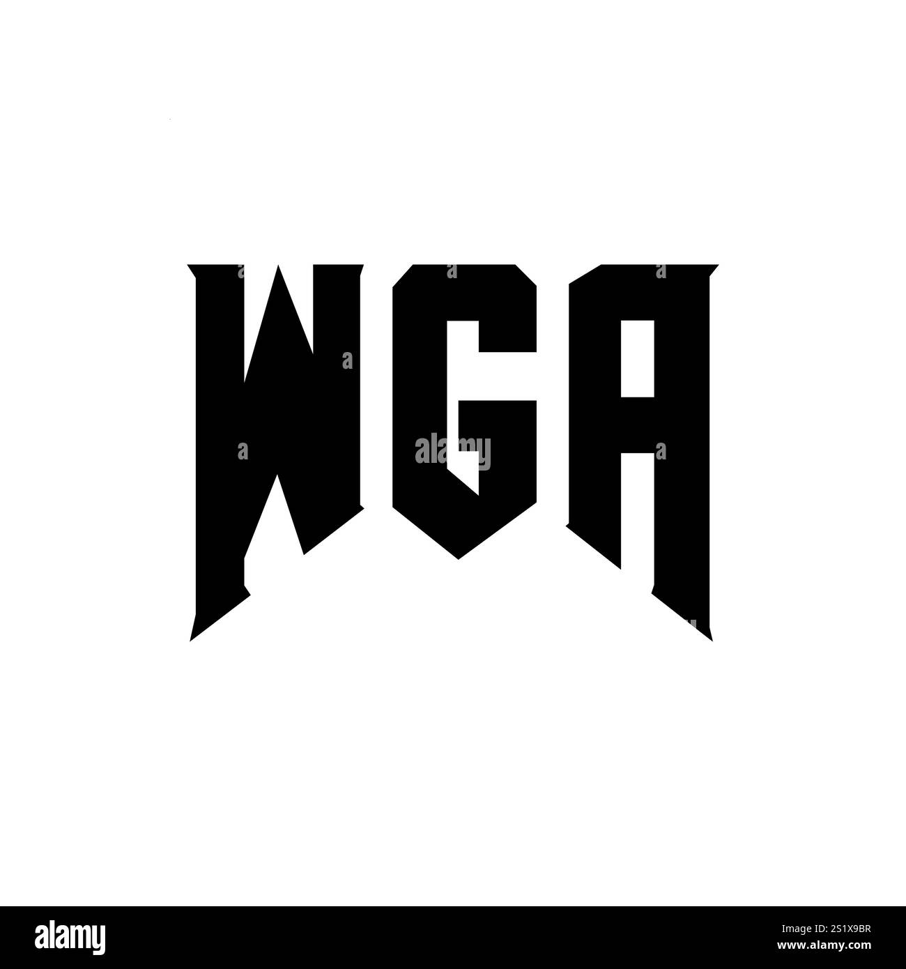 WGA letter logo design for technology company. WGA logo design black ...