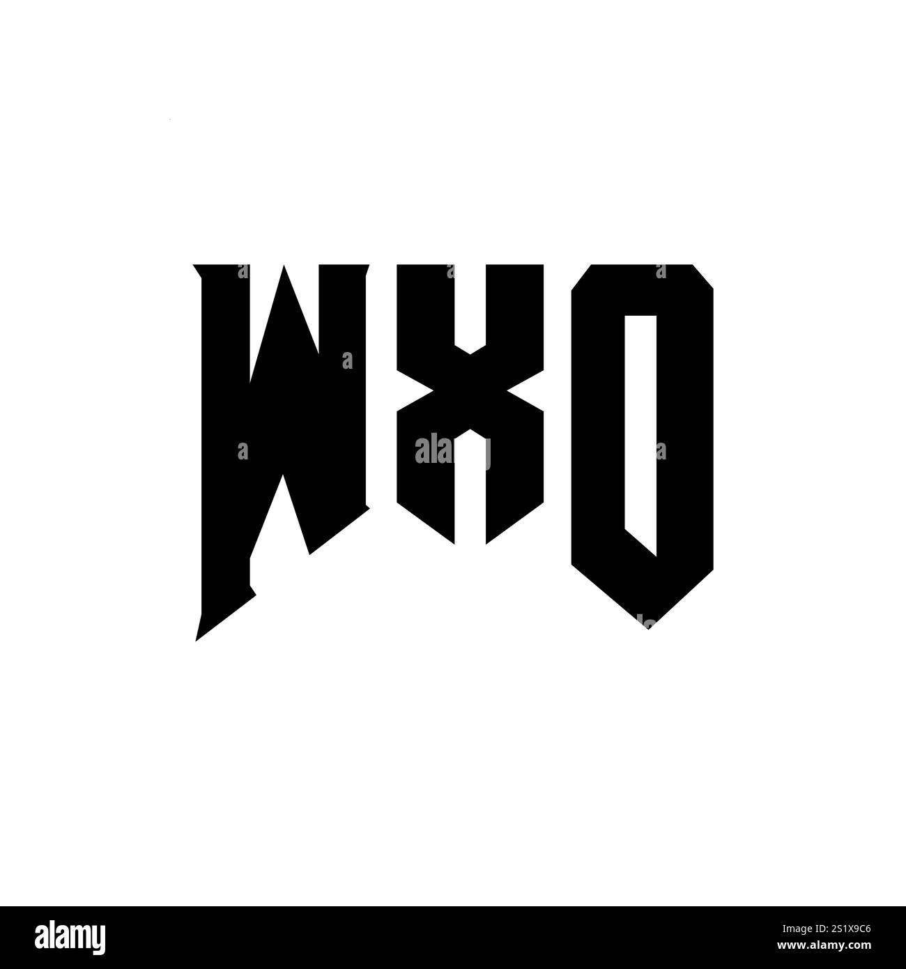 WXO letter logo design for technology company. WXO logo design black ...