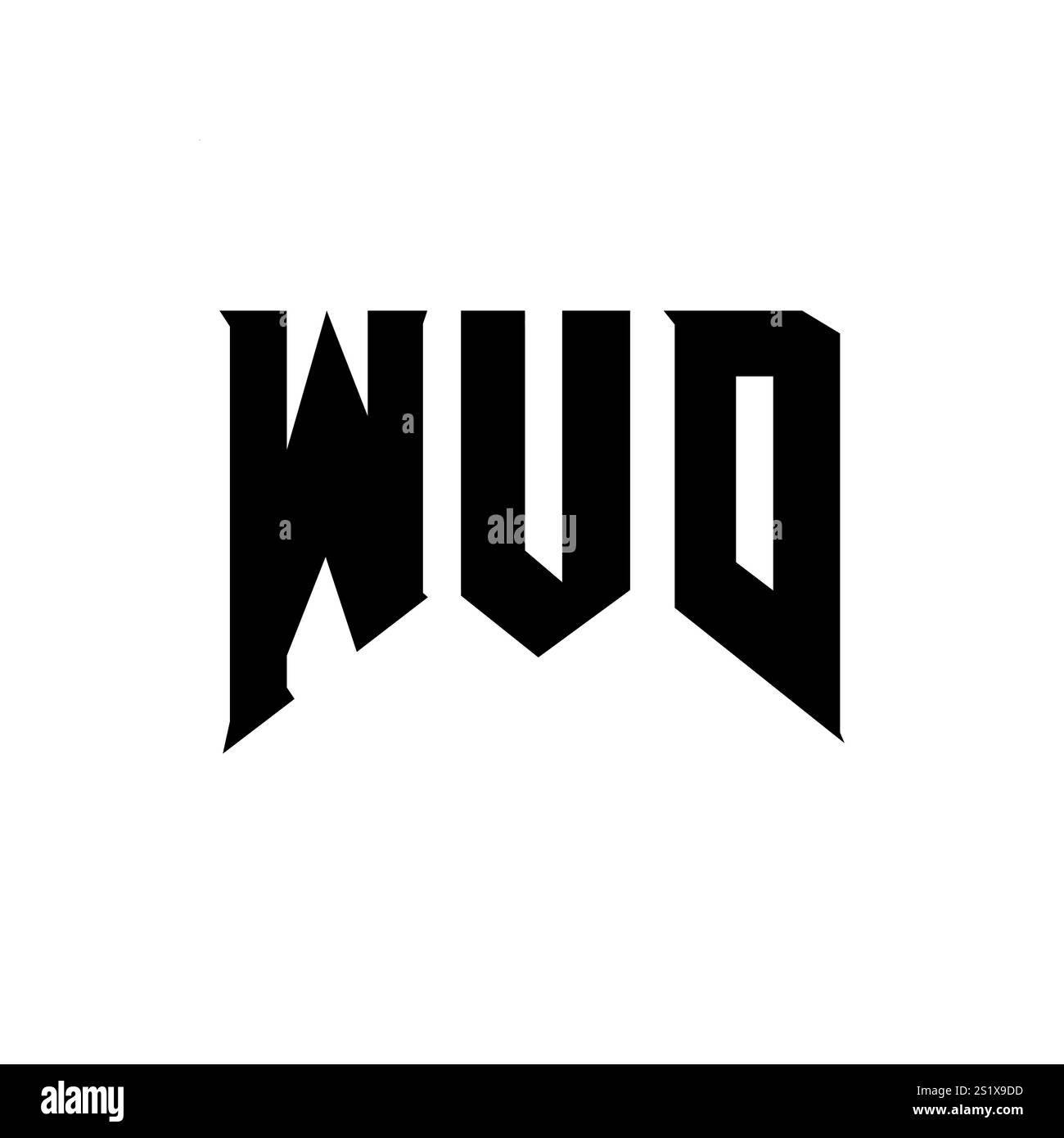 WUD letter logo design for technology company. WUD logo design black ...