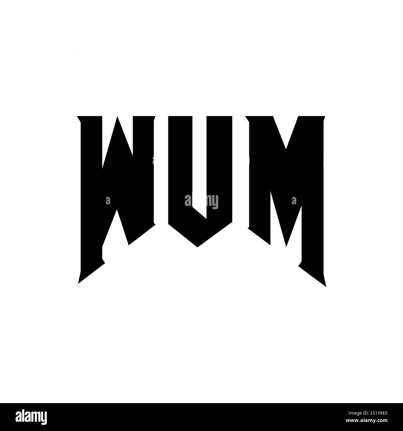 WUM letter logo design for technology company. WUM logo design black ...
