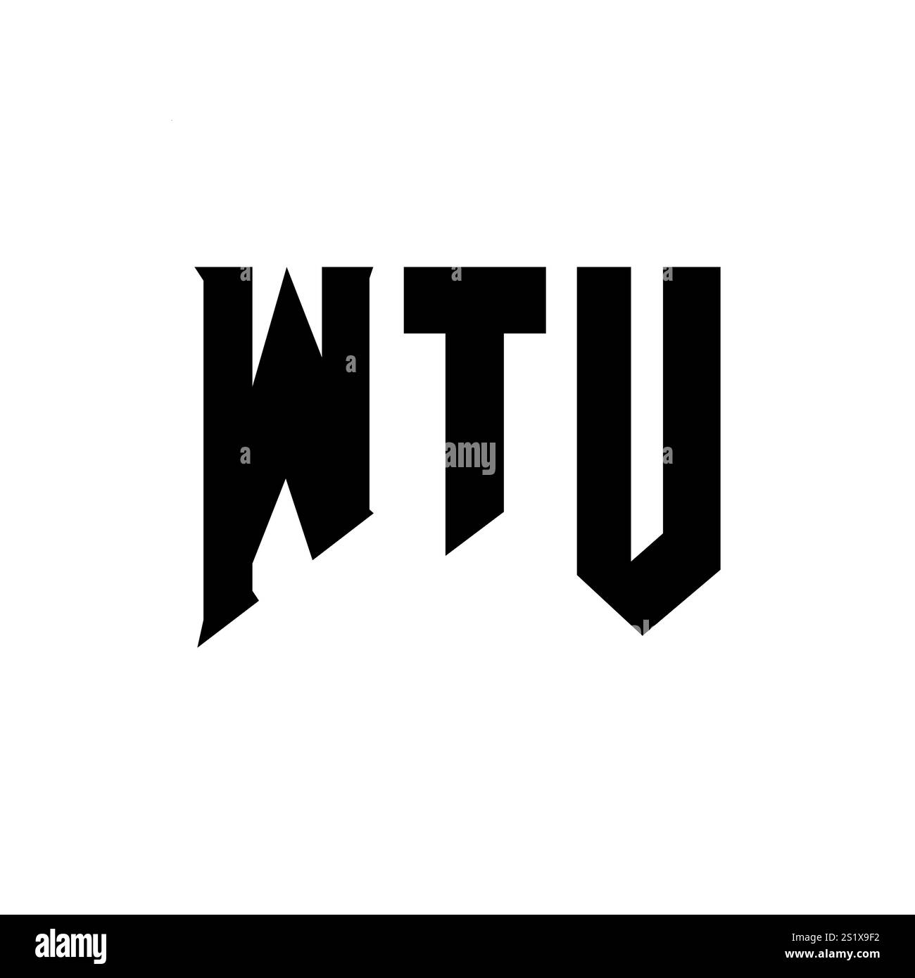 WTU letter logo design for technology company. WTU logo design black ...