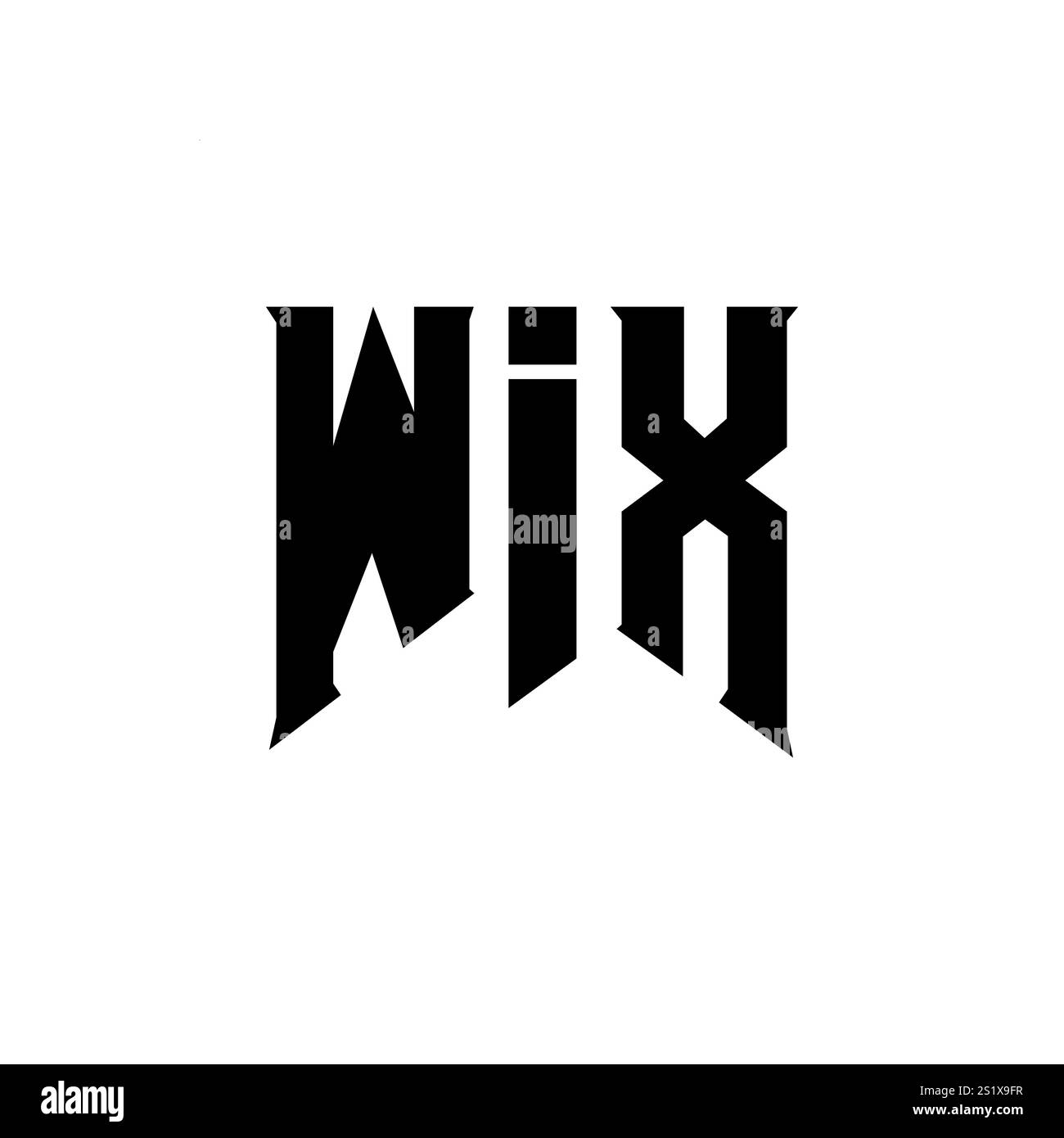WIX letter logo design for technology company. WIX logo design black ...