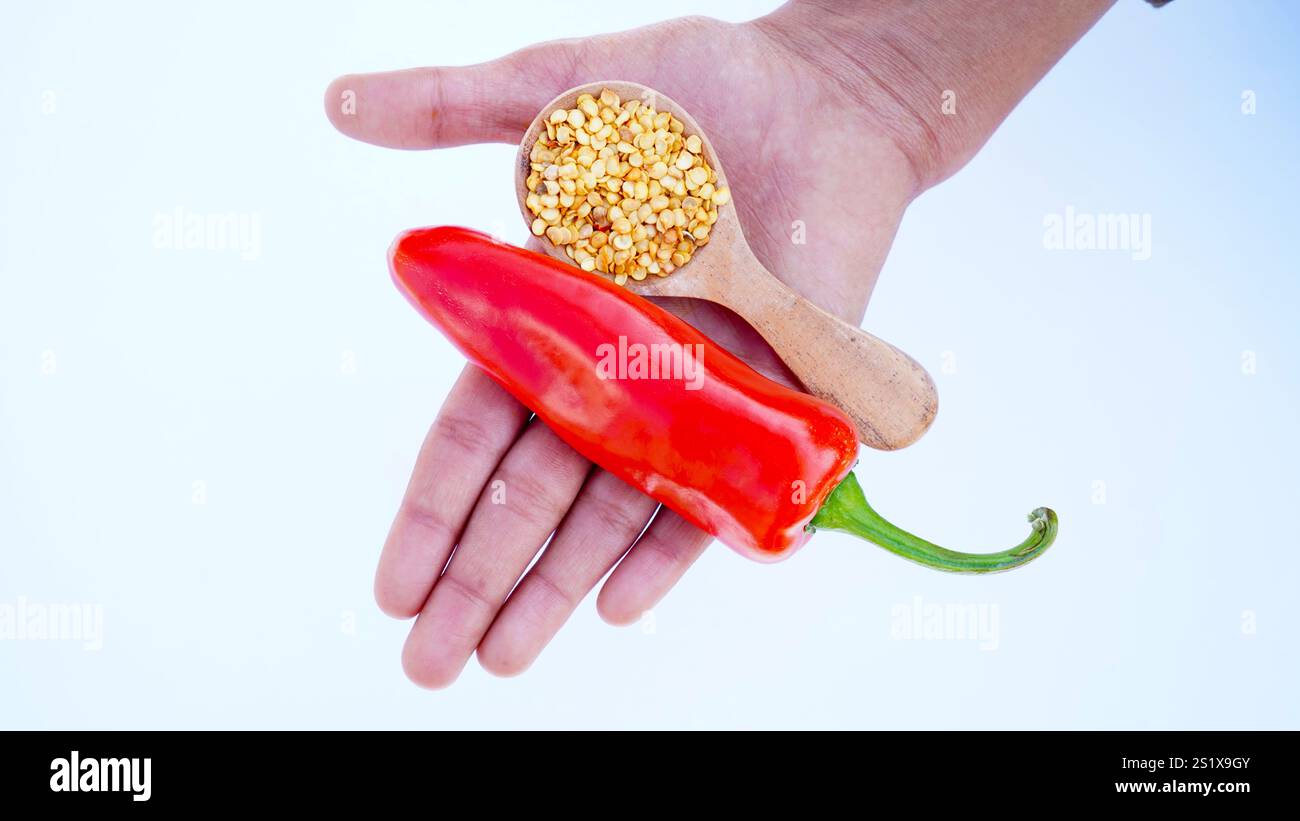 Chili pepper isolated. Chilli top view on white background. Whole and ...