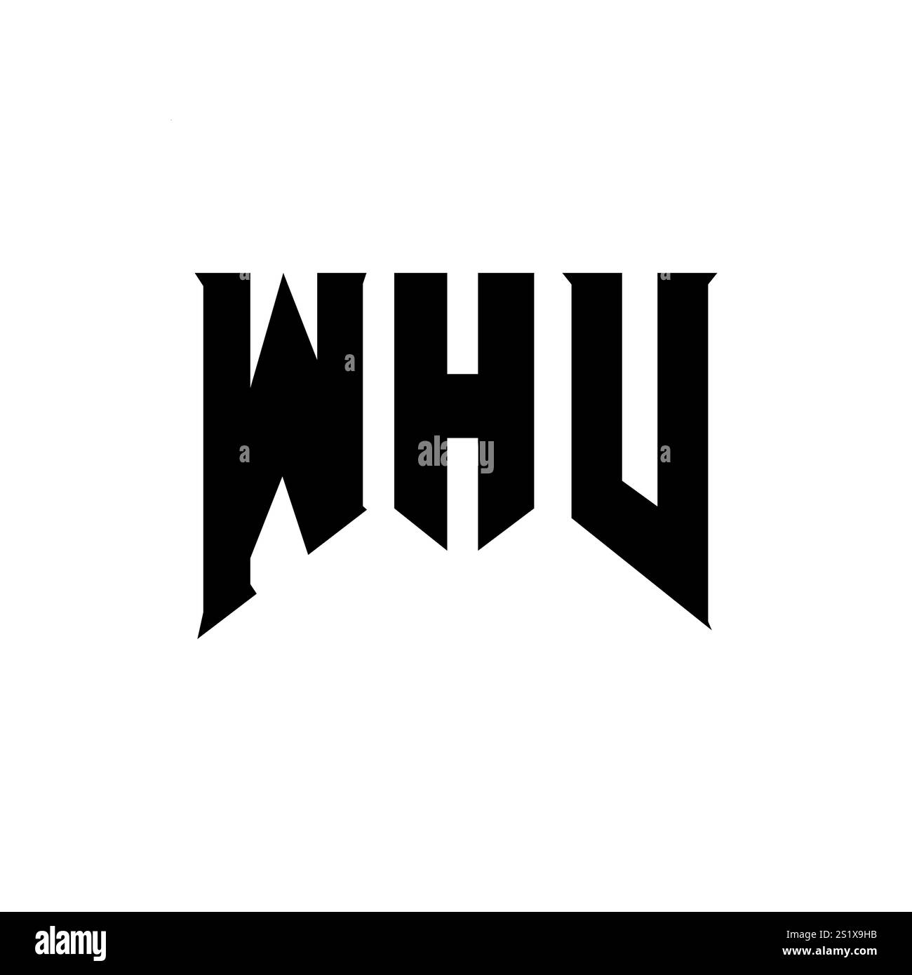 WHV letter logo design for technology company. WHV logo design black ...