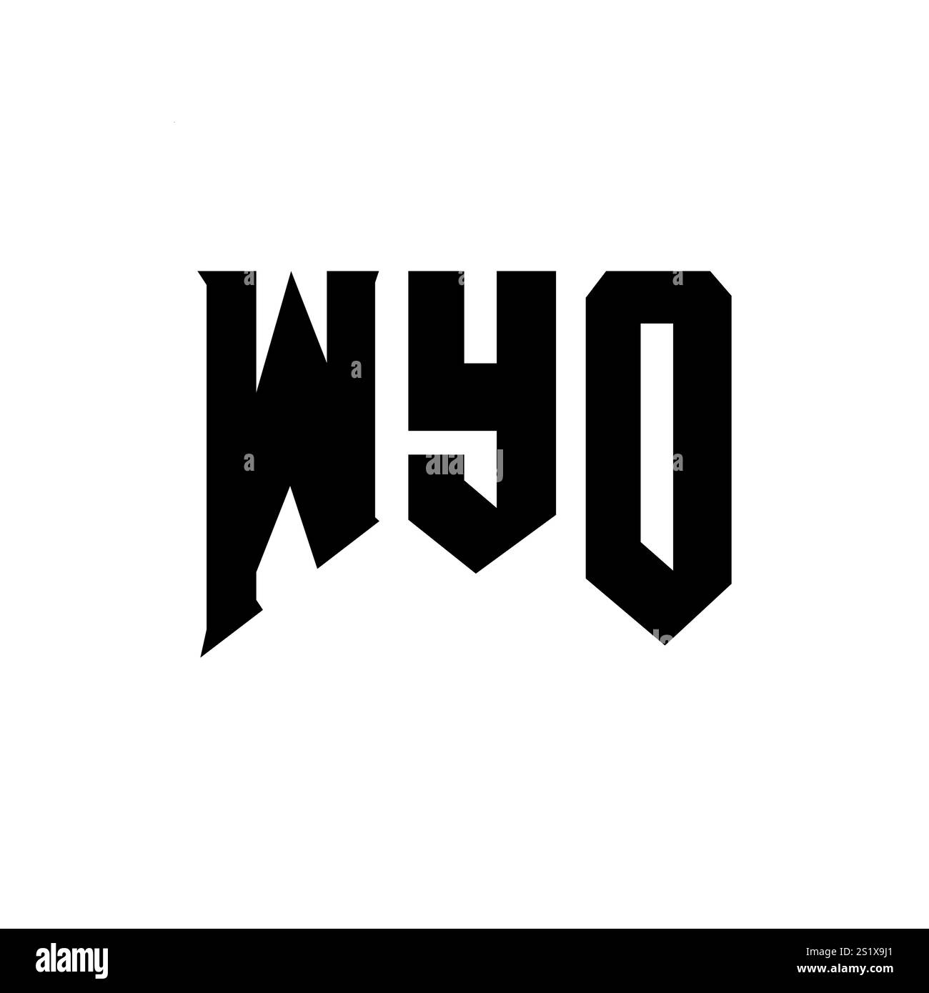WYO letter logo design for technology company. WYO logo design black ...
