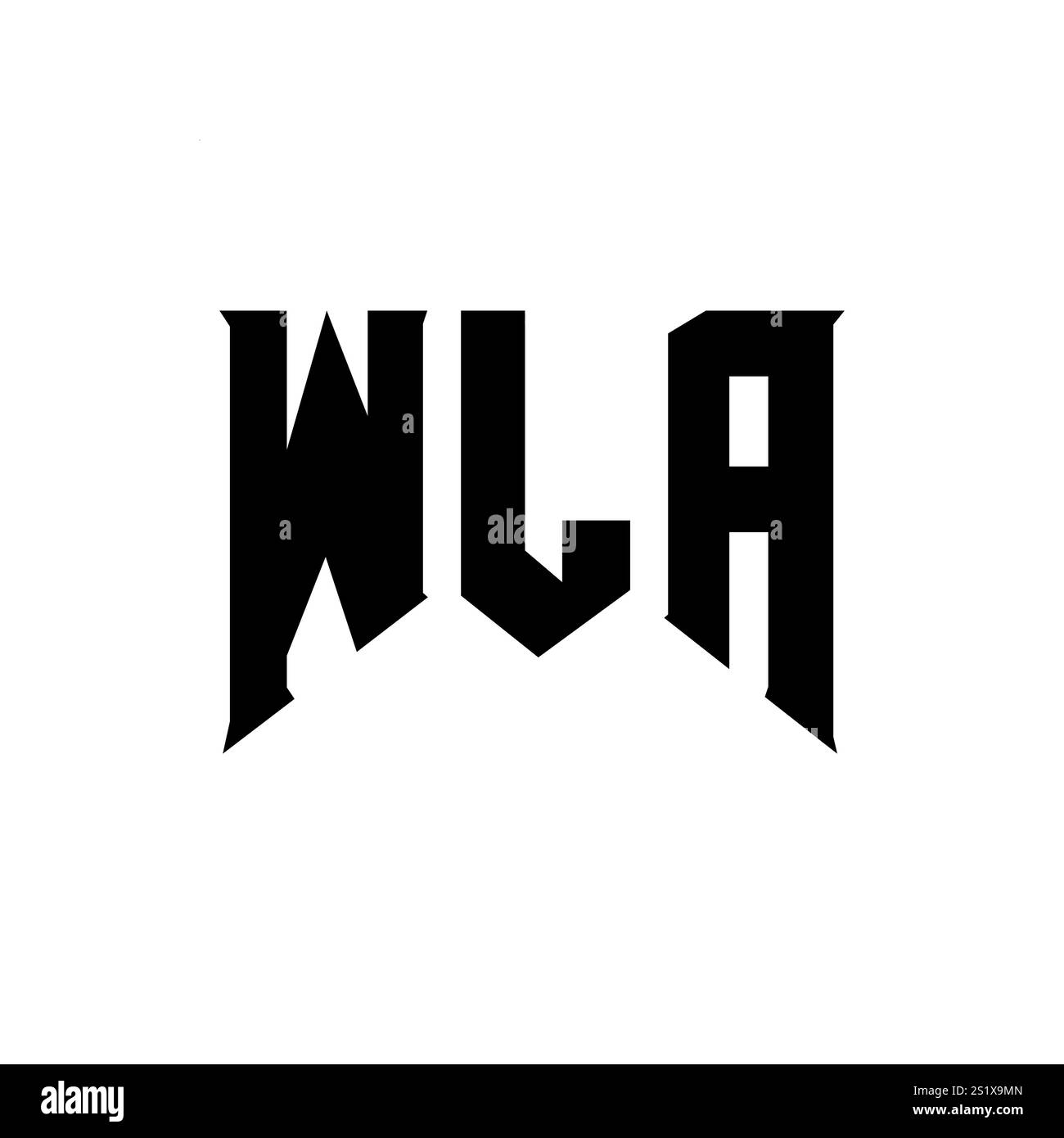 WLA letter logo design for technology company. WLA logo design black ...