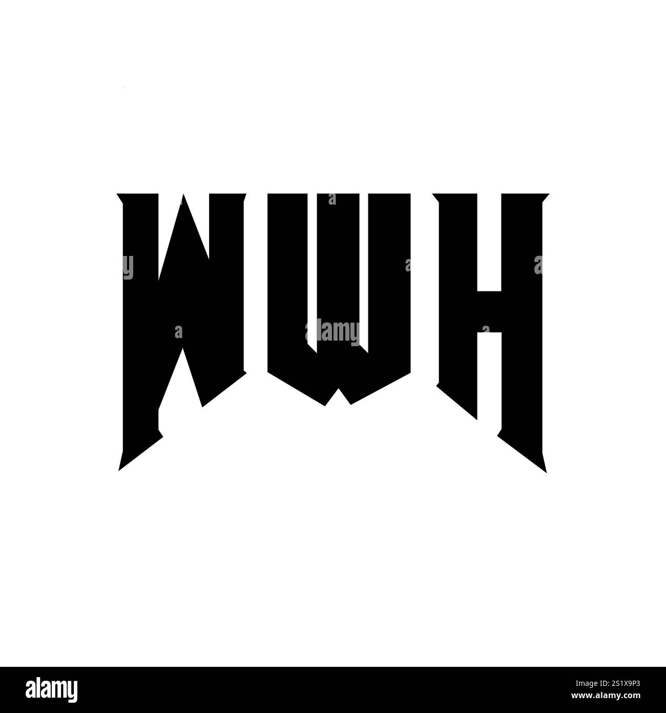 WWH letter logo design for technology company. WWH logo design black ...