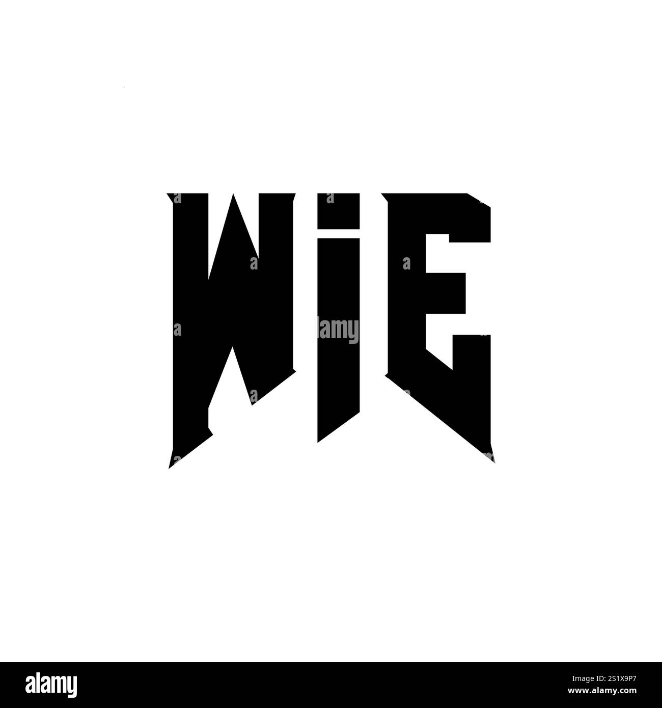WIE letter logo design for technology company. WIE logo design black ...