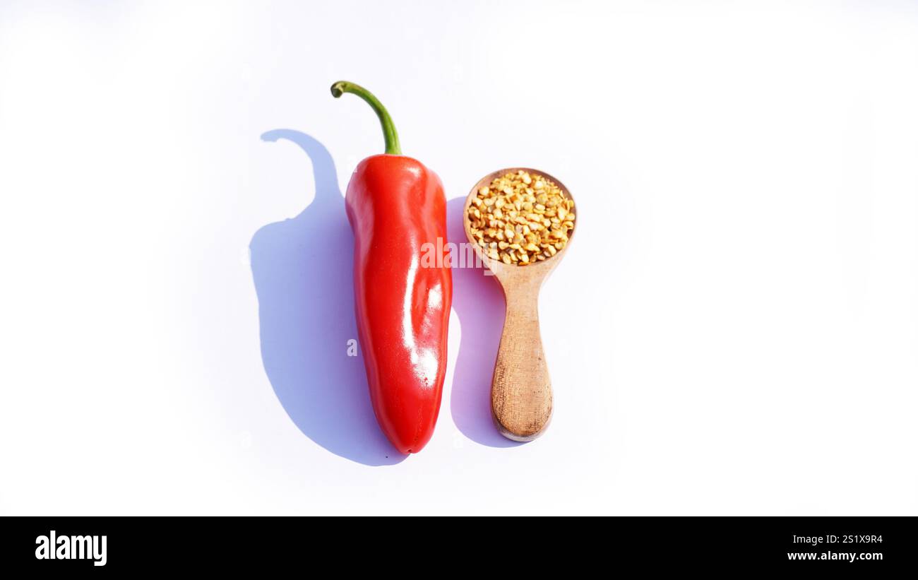 Chili pepper isolated. Chilli top view on white background. Whole and ...