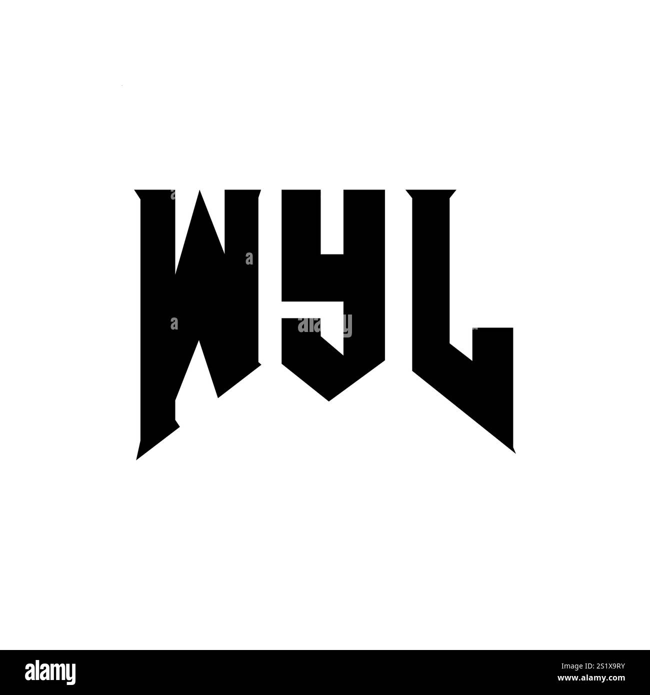 WYL letter logo design for technology company. WYL logo design black ...