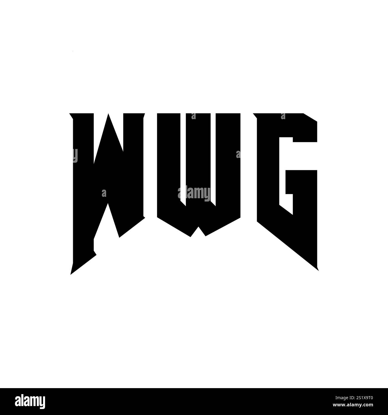WWG letter logo design for technology company. WWG logo design black and white color combination ...
