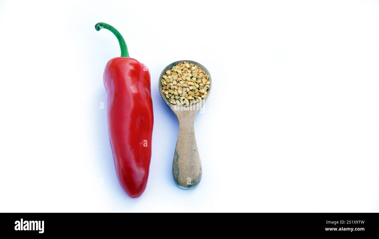 Chili pepper isolated. Chilli top view on white background. Whole and ...