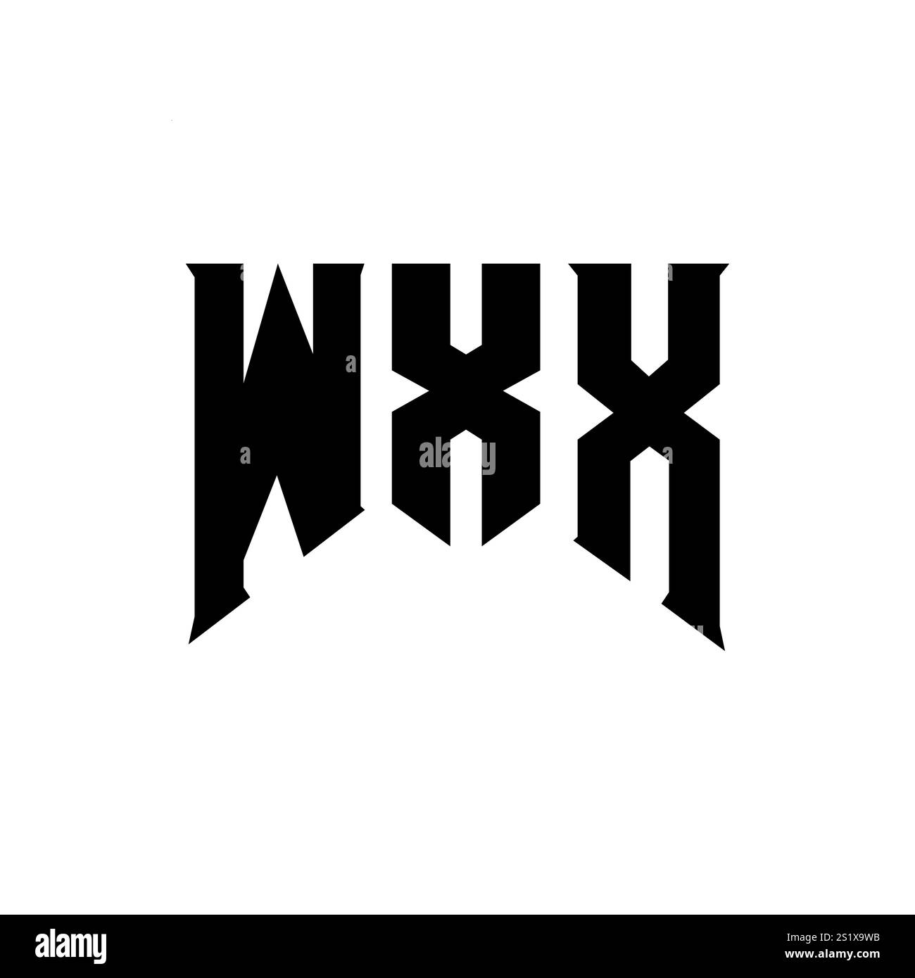 Wxx logo design hi-res stock photography and images - Alamy