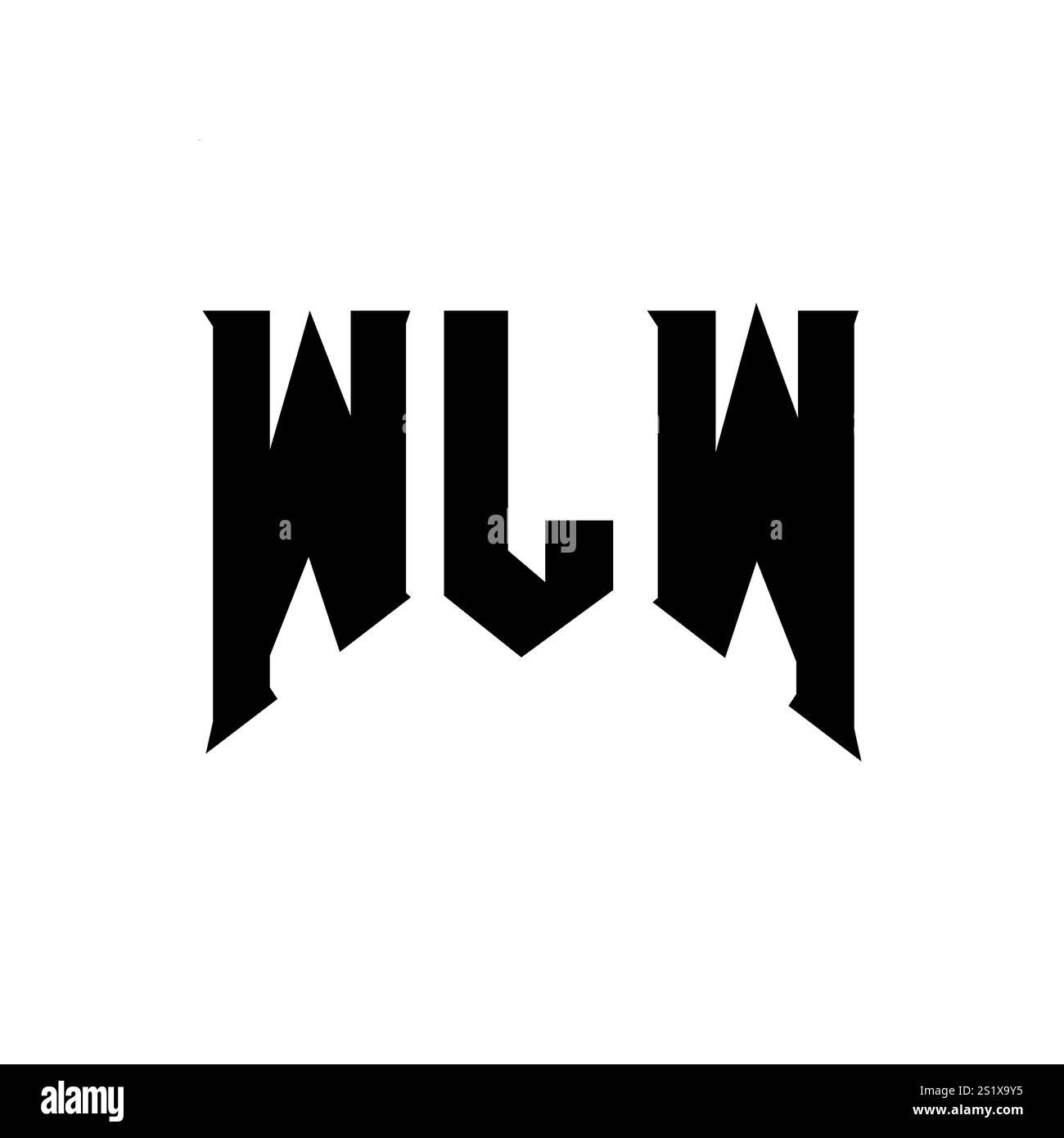 WLW letter logo design for technology company. WLW logo design black and white color combination ...