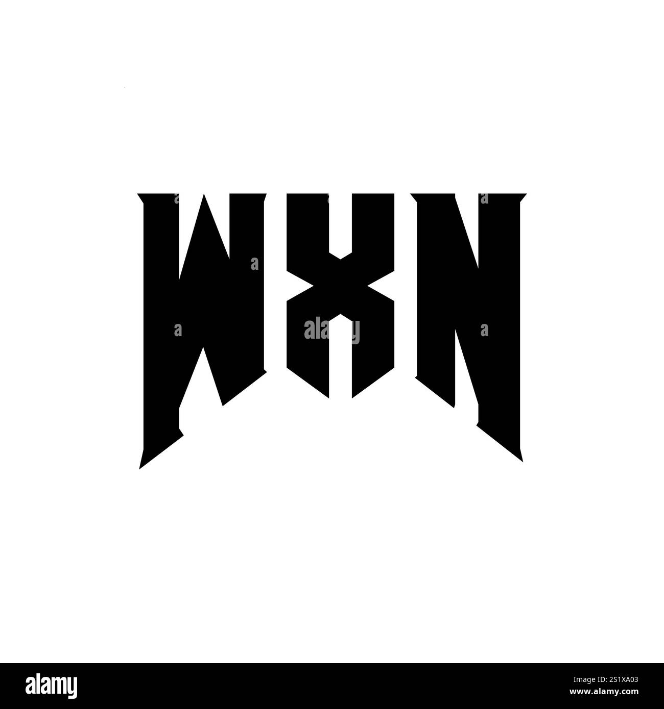 WXN letter logo design for technology company. WXN logo design black ...