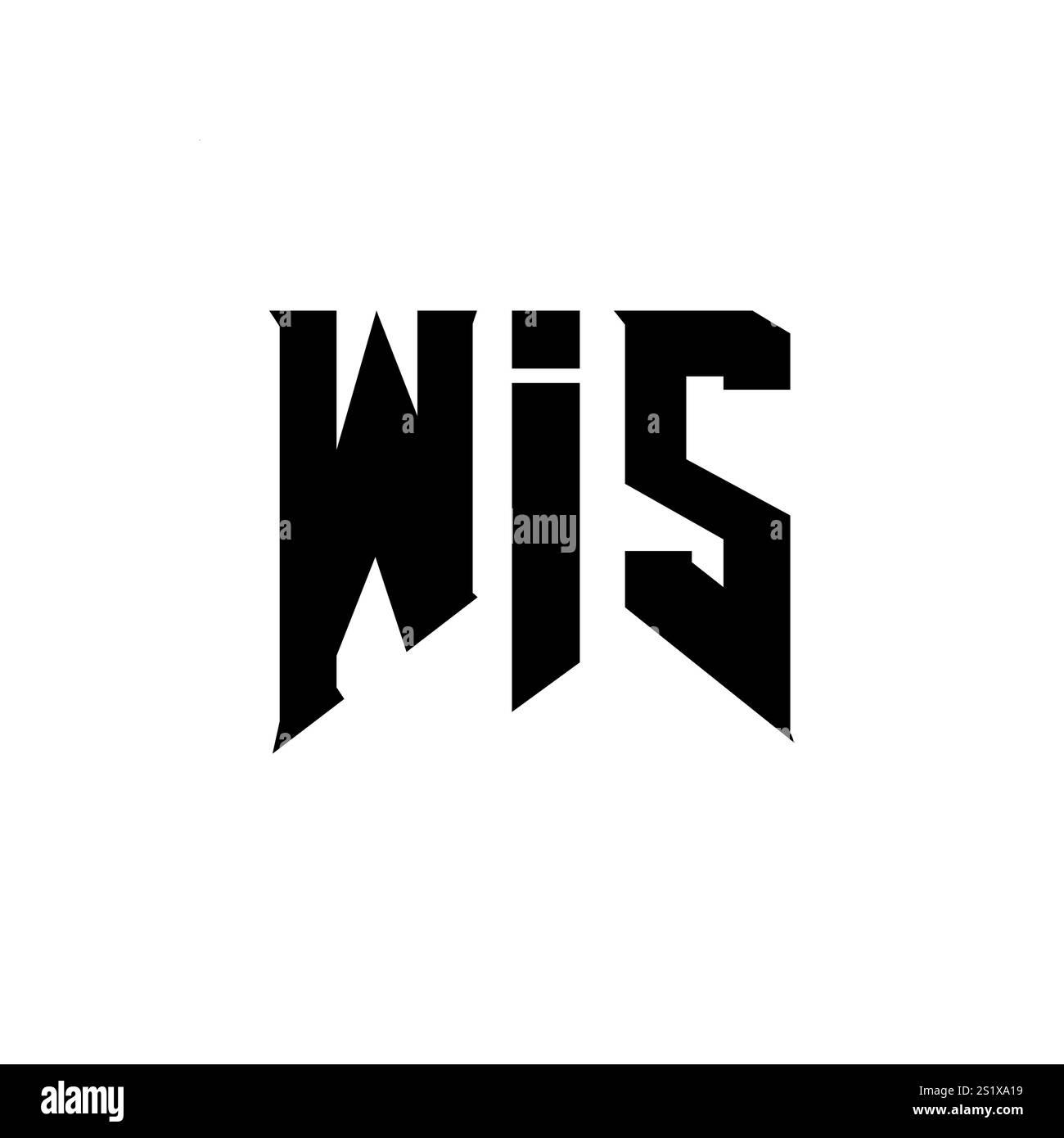 WIS letter logo design for technology company. WIS logo design black ...