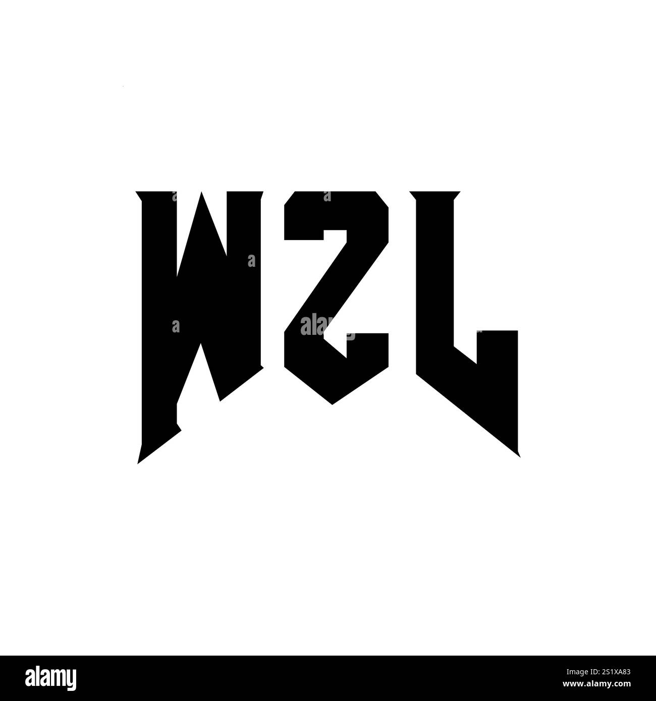 WZL letter logo design for technology company. WZL logo design black ...